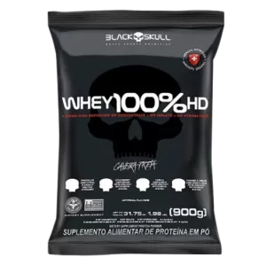 WHEY 100% HD - REFIL / 900G - CHOCOLATE / BLACK SKULL / PROTEINA :: NE Distribuidora
