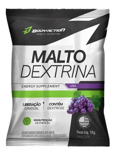 MALTO DEXTRINA 1KG - UVA BODYACTION - NE Distribuidora MALTO DEXTRINA 1KG - UVA BODYACTION - NE Distribuidora