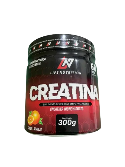 CREATINA 300G - LARANJA LIFE NUTRITION - NE Distribuidora
