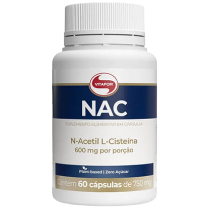 NAC N-ACETIL L-CISTEINA 60 CAPS VITAFOR - NE Distribuidora